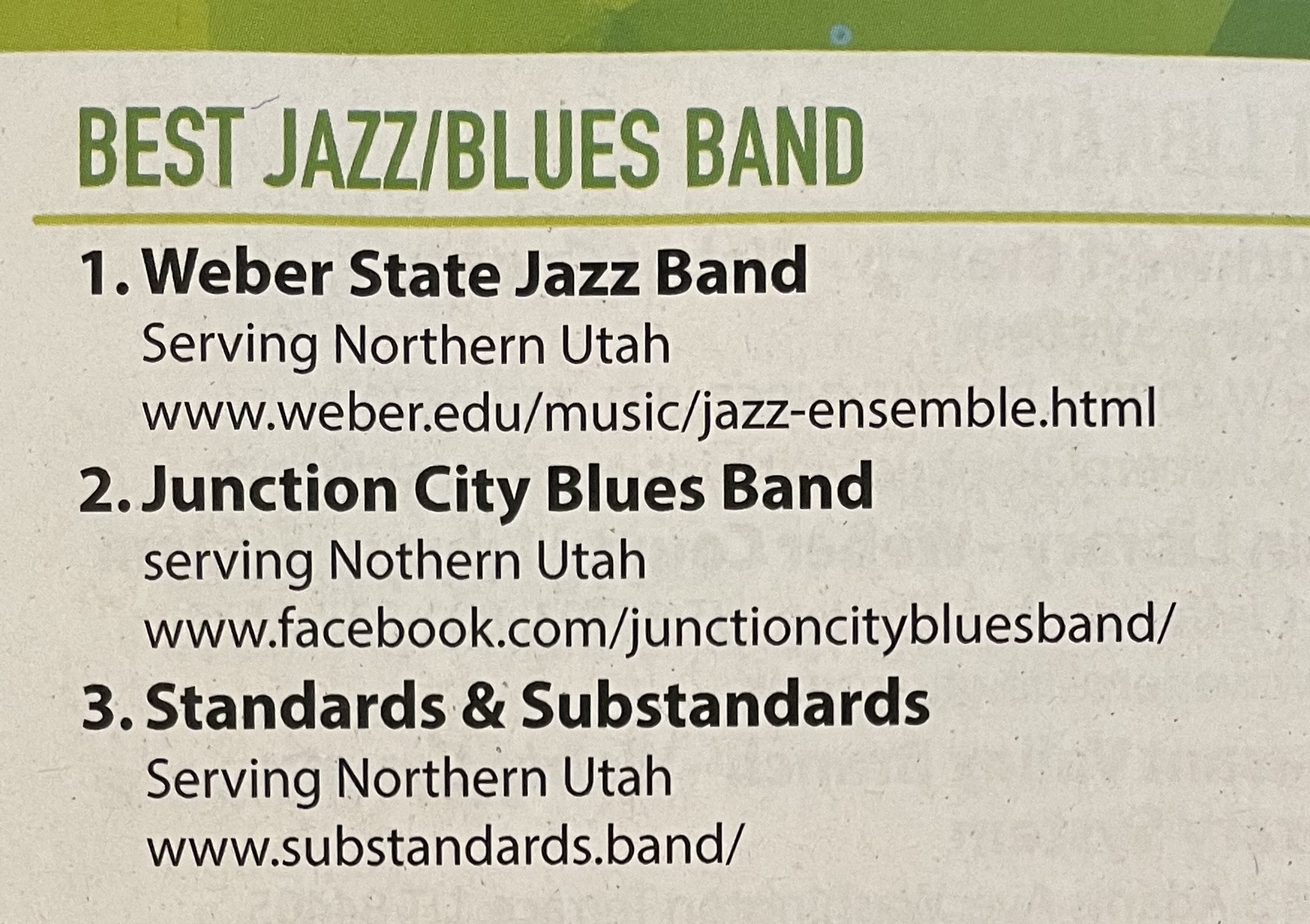 party band – Standards & Substandards